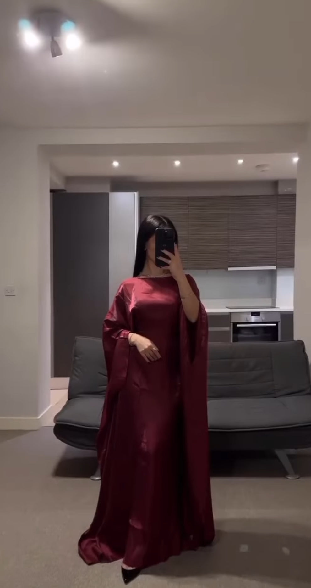 Cherry red kaftan – cherrythreads.pk